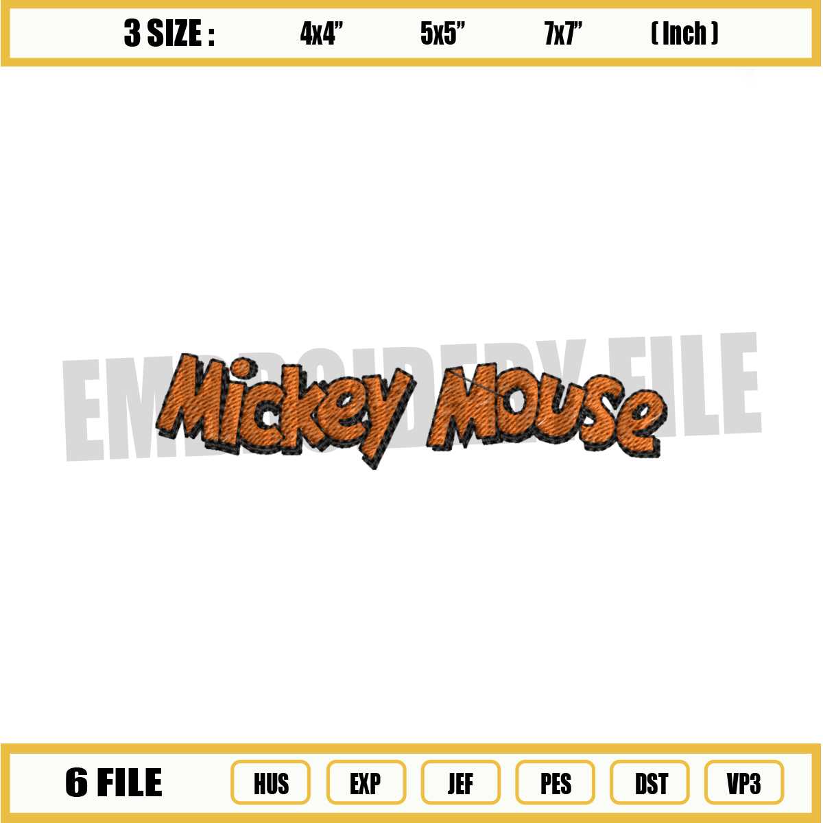 Disney Mickey Mouse Logo Embroidery - Inspire Uplift