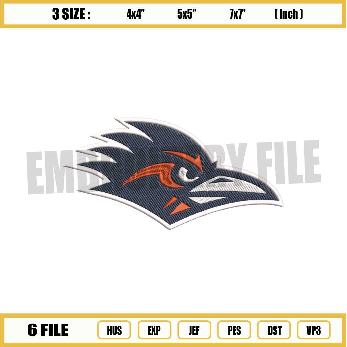 UTSA Roadrunners NCAA Logo Embroidery Designs | Inspire Uplift