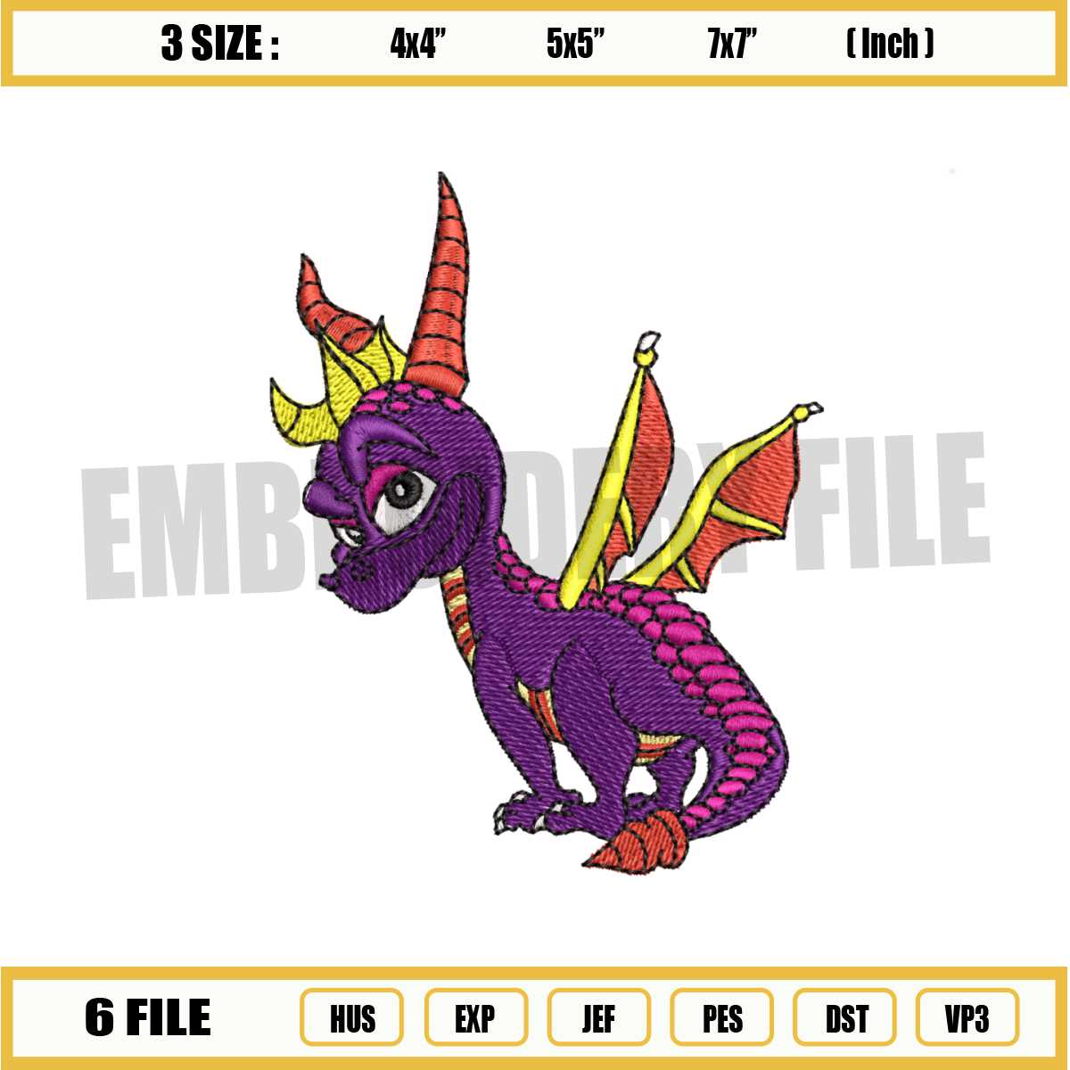 Spyro The Dragon Legend Embroidery | Inspire Uplift