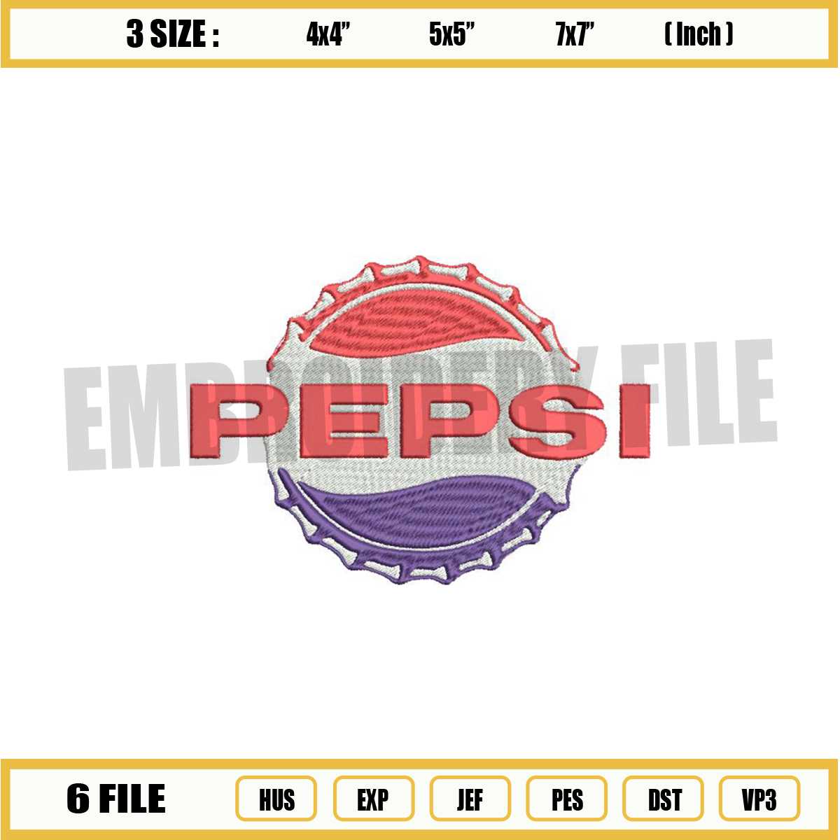 Pepsi Embroidery logo for polo shirt,logo Embroidery, Embroi - Inspire ...