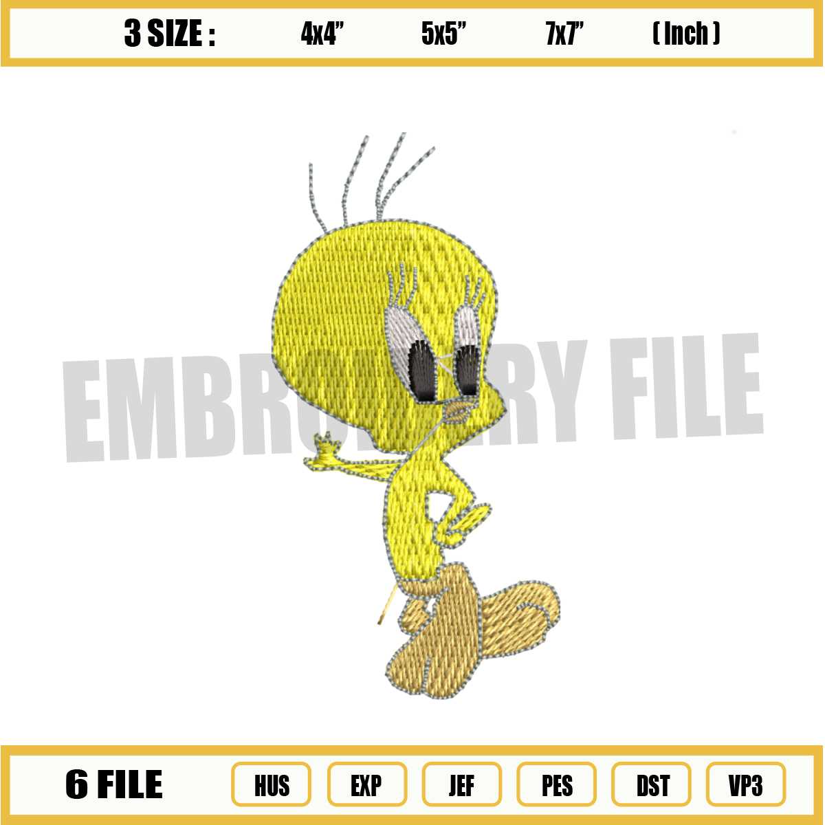 Animated Tweety Bird Embroidery | Inspire Uplift