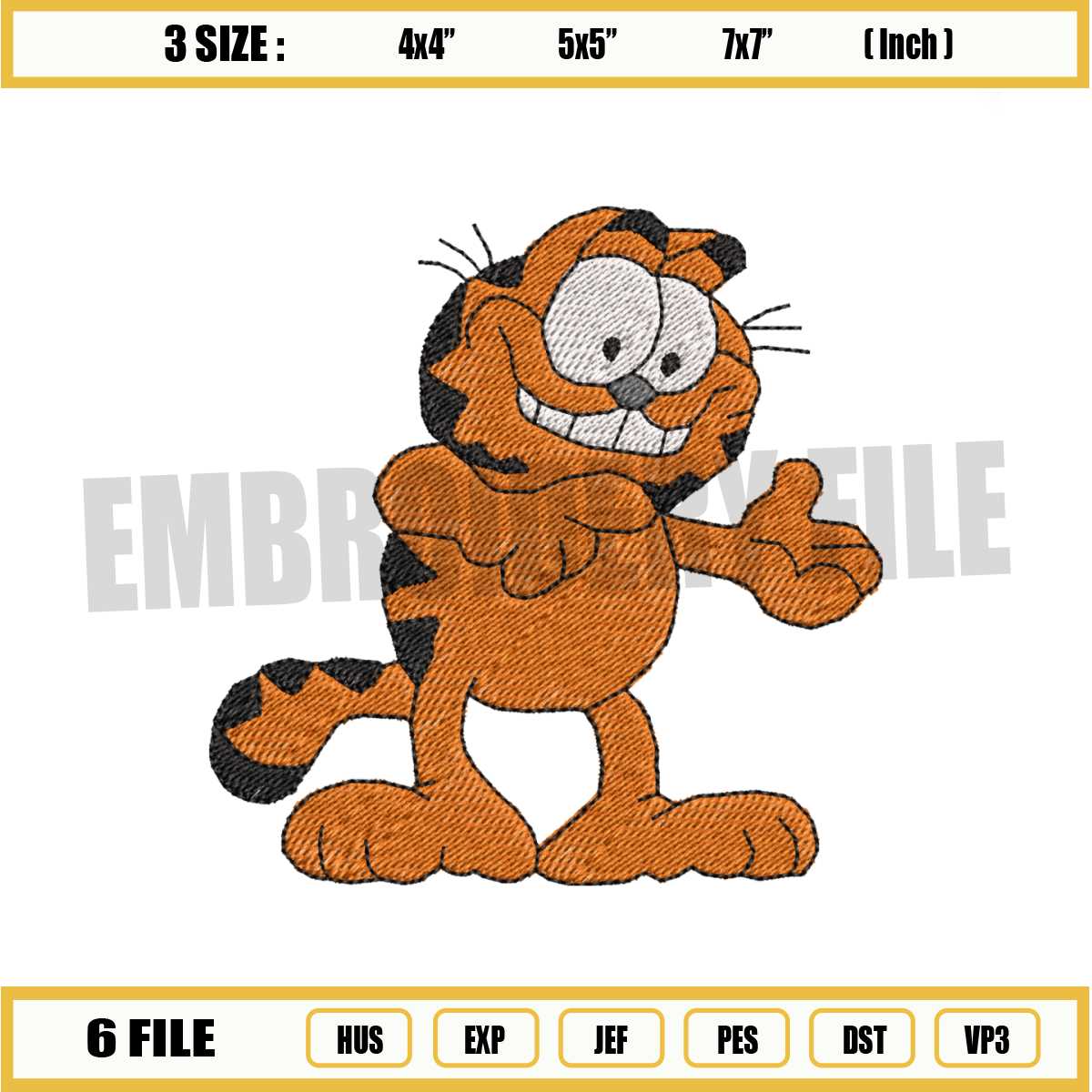 The Garfield Welcome Embroidery | Inspire Uplift