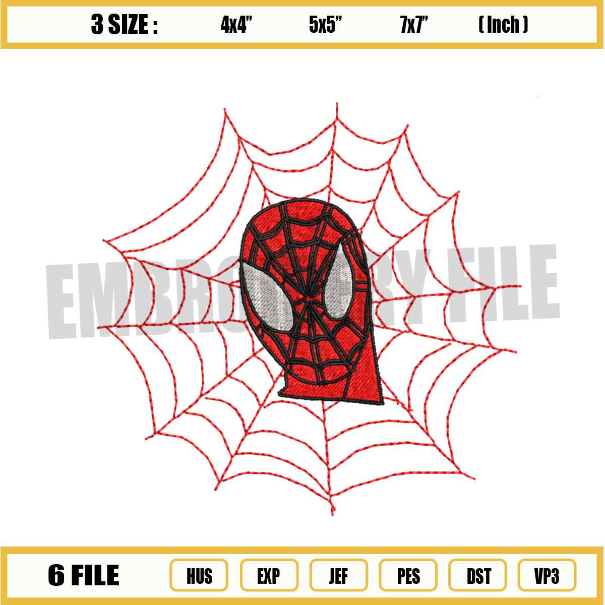 SpiderMan Spider Web Embroidery Design | Inspire Uplift