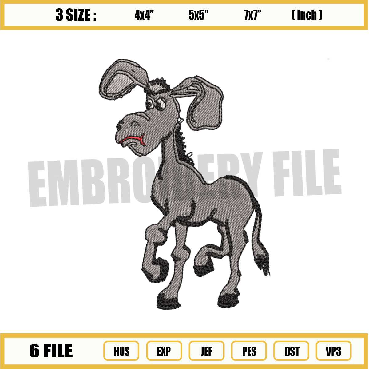 Shrek Donkey Embroidery Png | Inspire Uplift