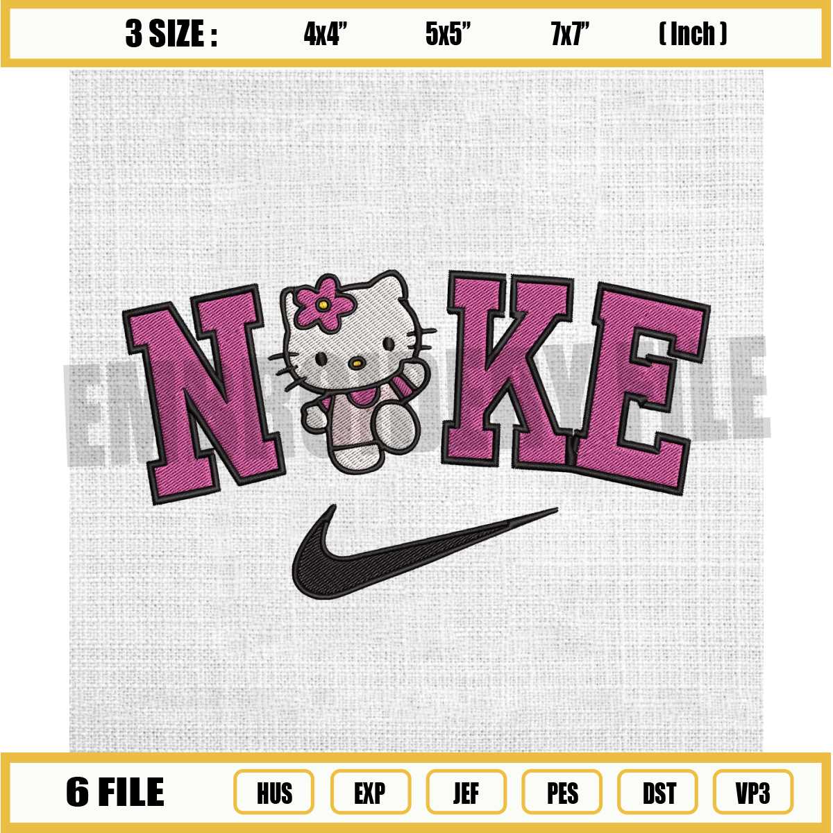 Hello Kitty Nike Embroidery Design | Inspire Uplift