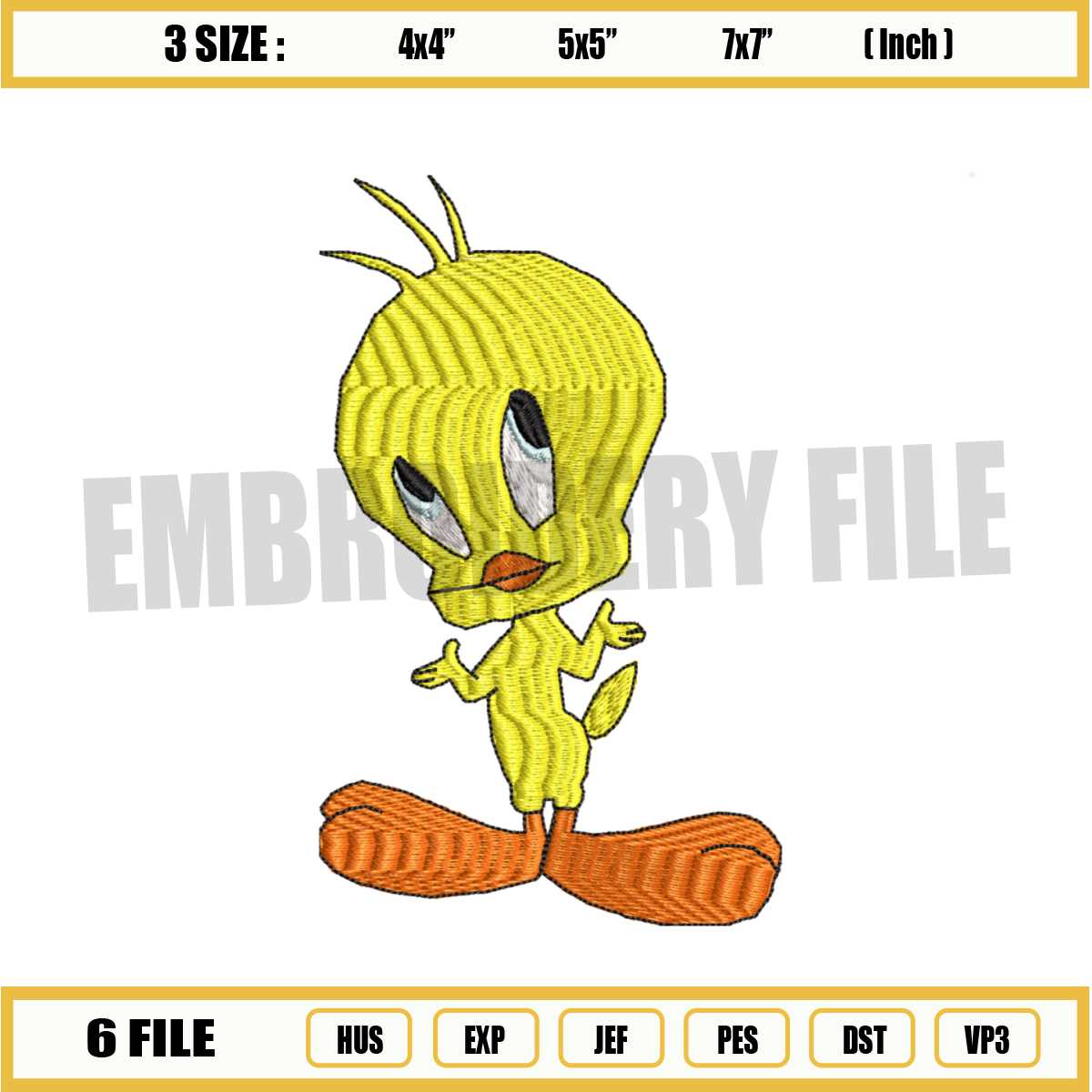 Looney Tunes Tweety Bird Embroidery | Inspire Uplift