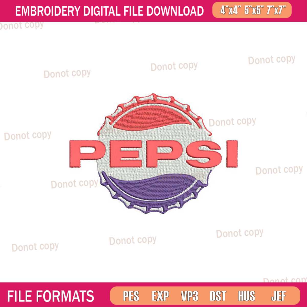 Pepsi Embroidery logo for polo shirt,logo Embroidery, Embroi - Inspire ...