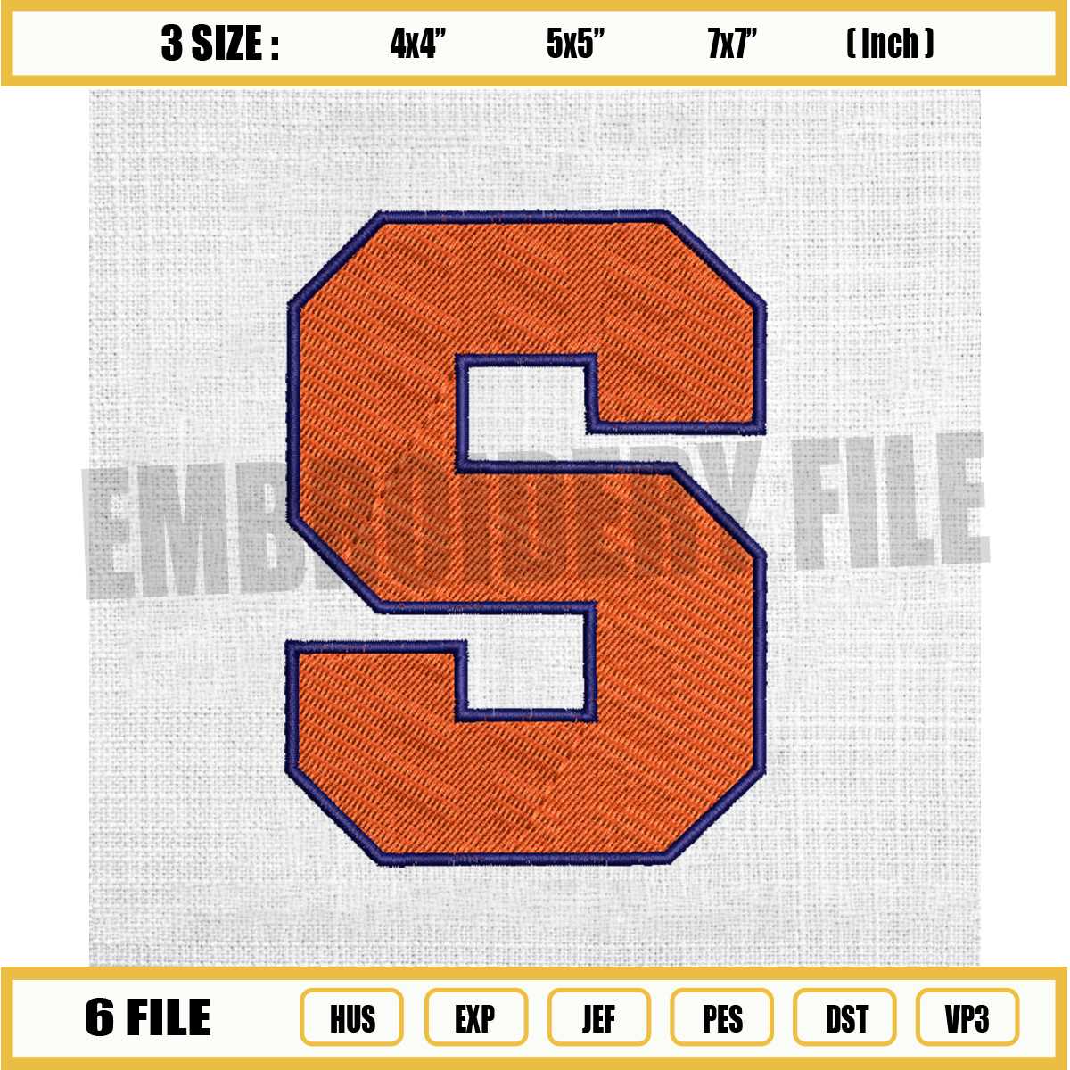 Syracuse Orange NCAA Sport Logo Embroidery Design - Inspire Uplift