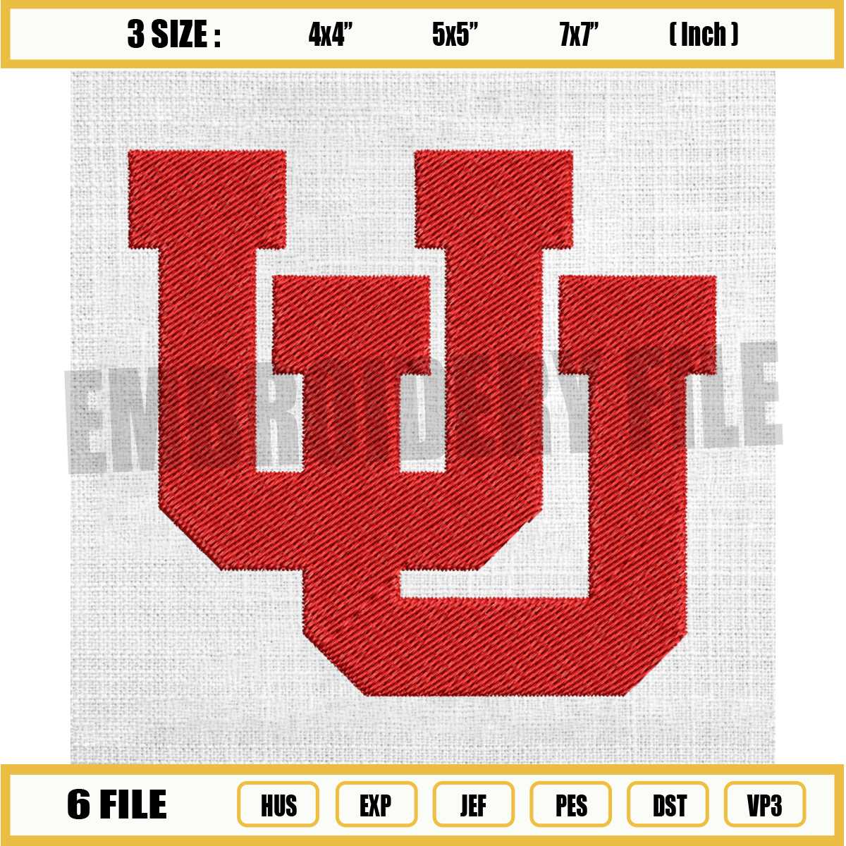 Utah Utes NCAA Football Logo Embroidery Design | Inspire Uplift
