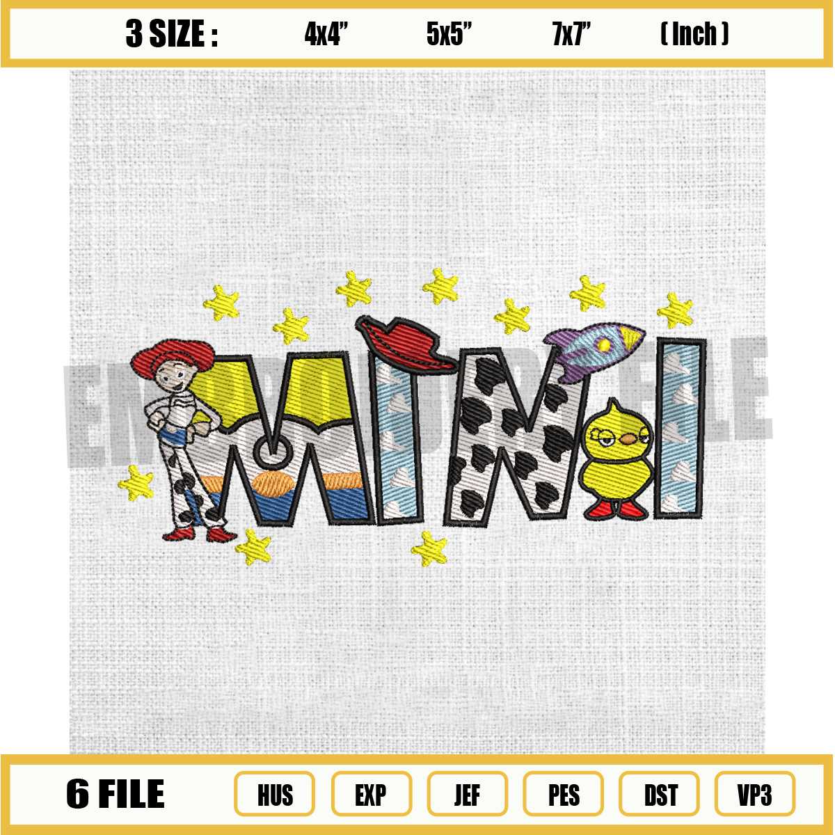 Mini Jessie Toy Story Mother Day Embroidery Png | Inspire Uplift