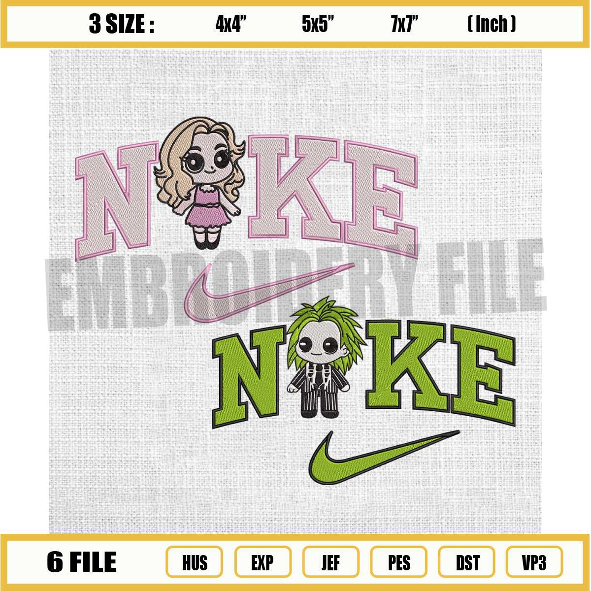 Nike Princess And Prince Embroidery Design | Inspire Uplift