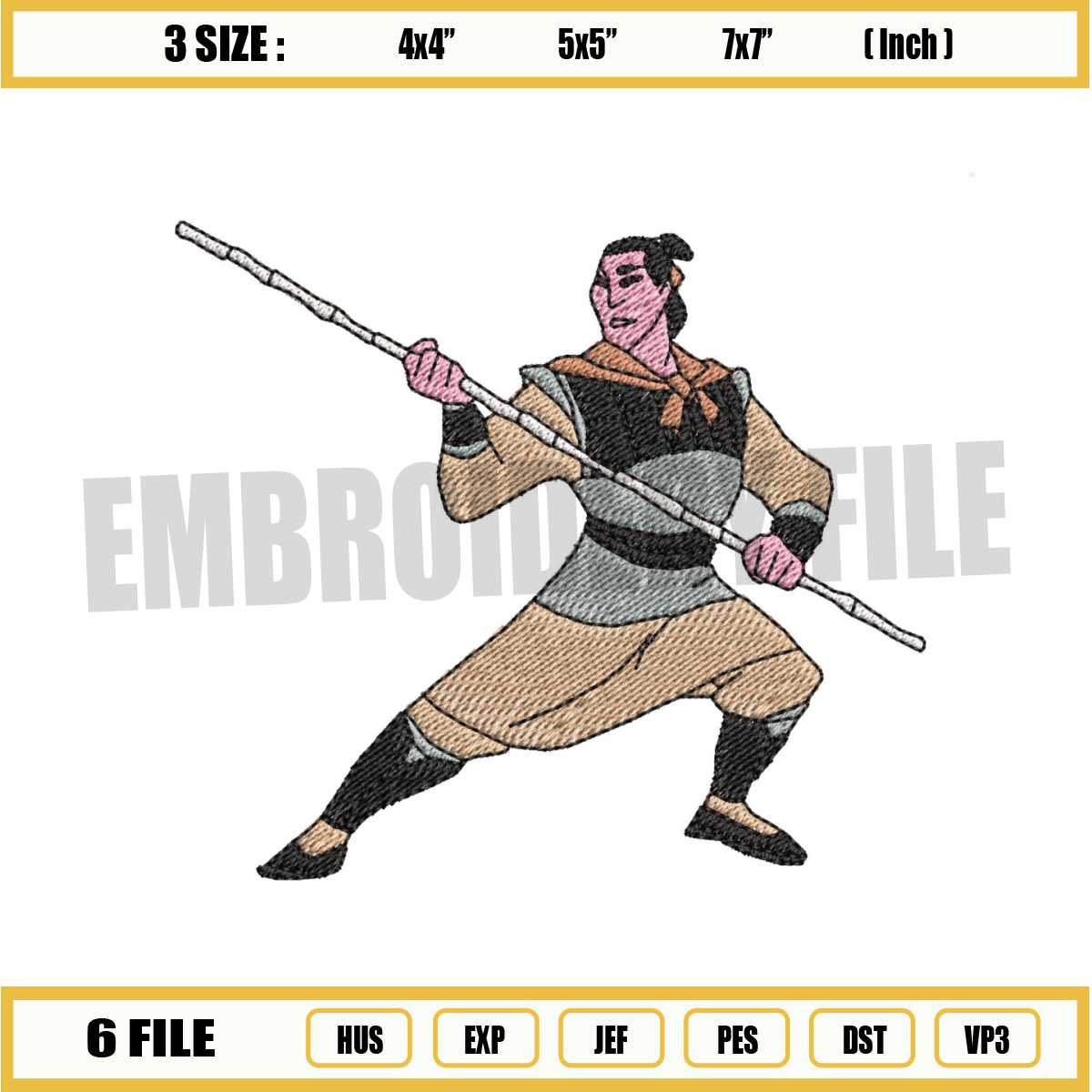 Disney General Li Shang Embroidery | Inspire Uplift