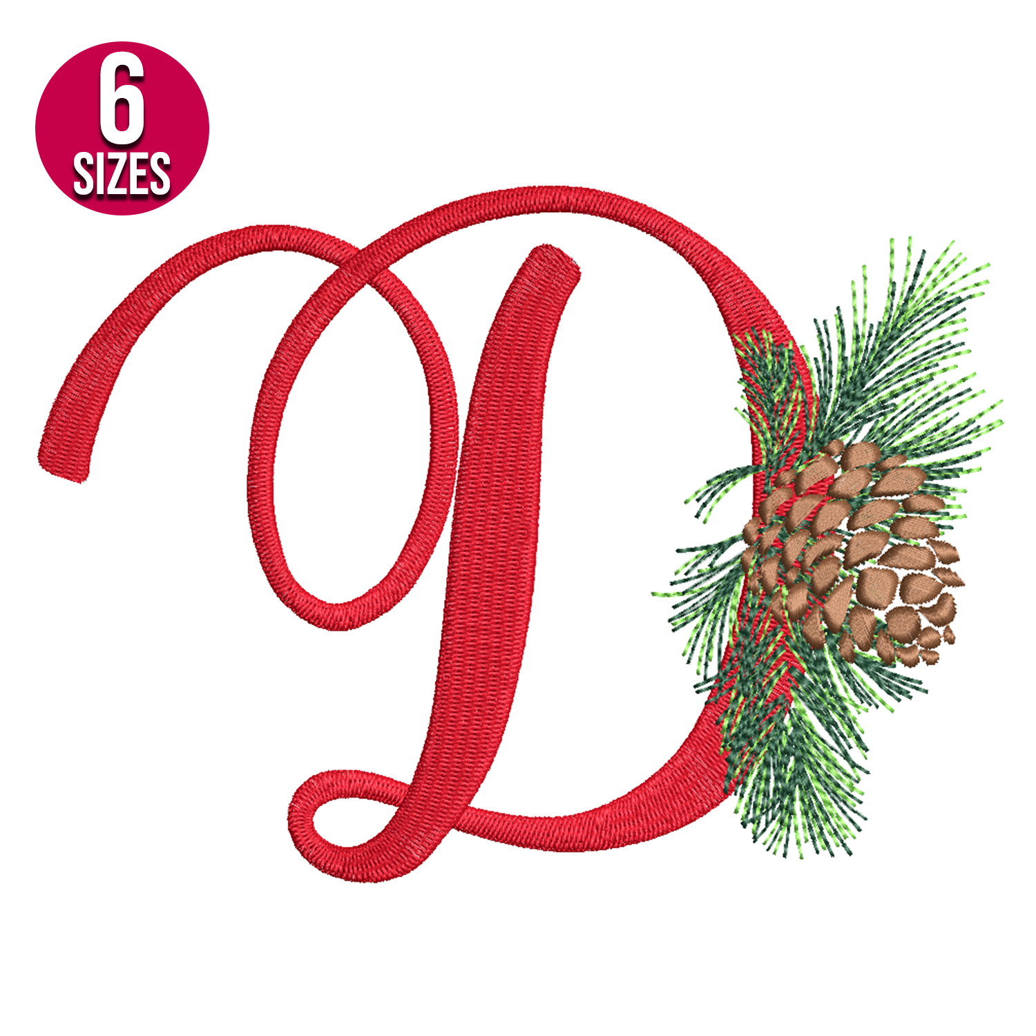 Christmas Alphabet Letter D embroidery design, Machine embro | Inspire ...