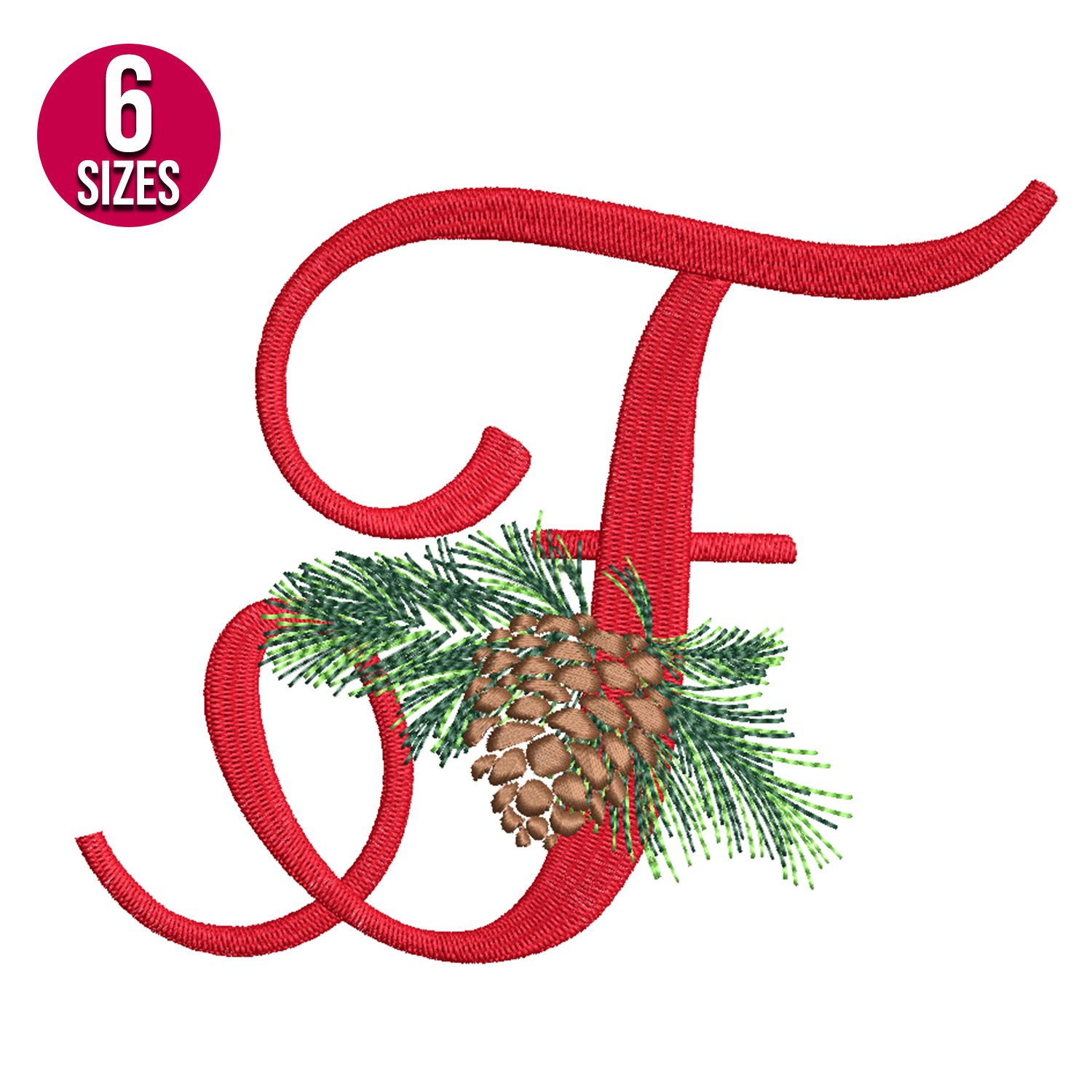 Christmas Alphabet Letter F embroidery design, Machine embro | Inspire ...