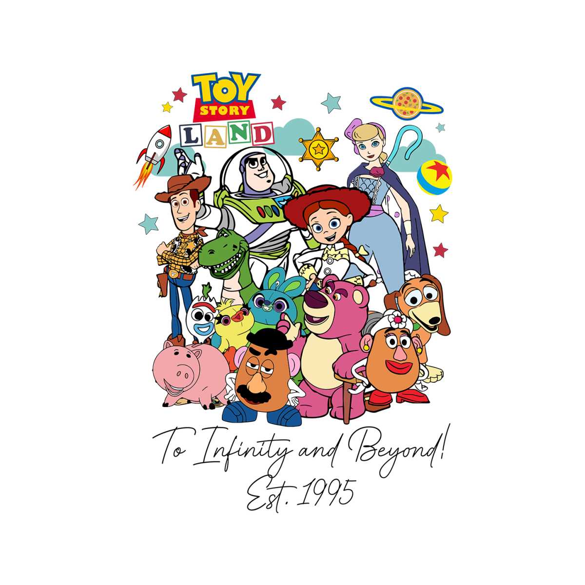 Toy Story Land To Infinity and Beyond Est 1995 SVG | Inspire Uplift