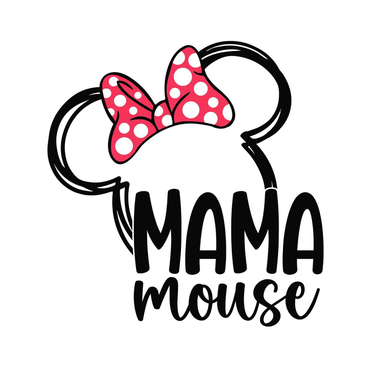 Disney Mama Mouse Minnie Head SVG | Inspire Uplift