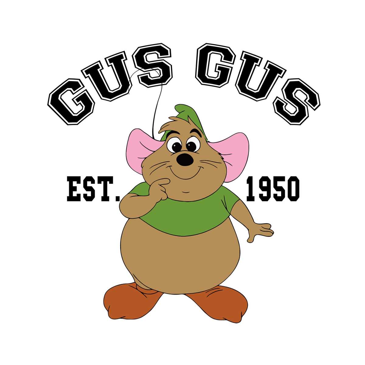 Disney Gus Gus Mouse Est 1950 PNG | Inspire Uplift