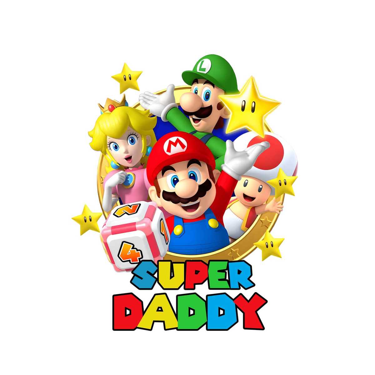 Super Daddy Mario Bros Stars PNG | Inspire Uplift