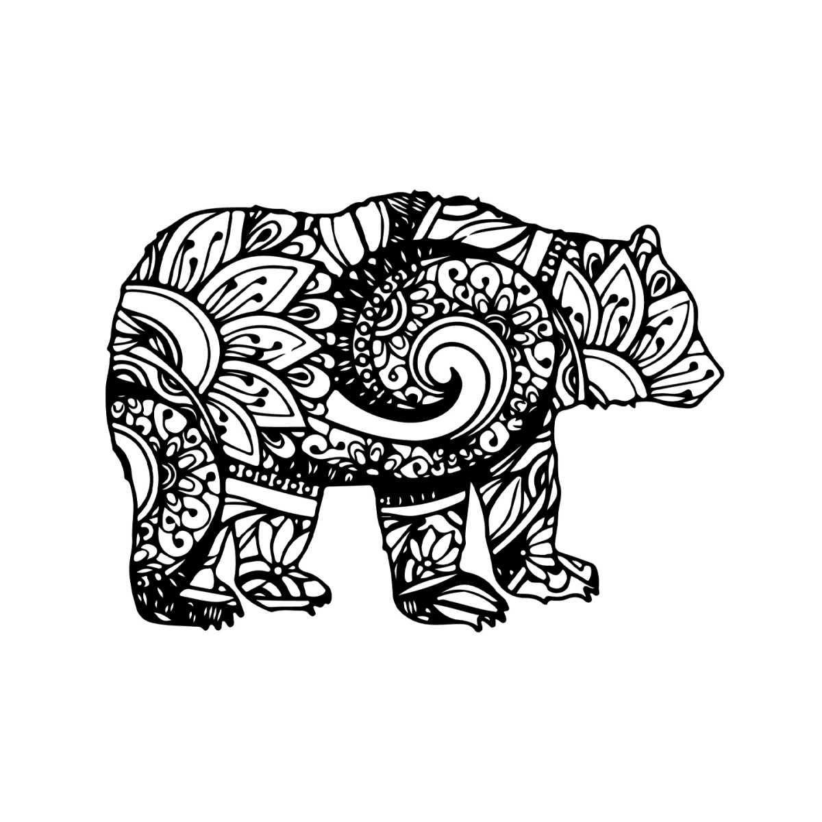 Sunflower Mandala Mama Bear Mother Day SVG | Inspire Uplift