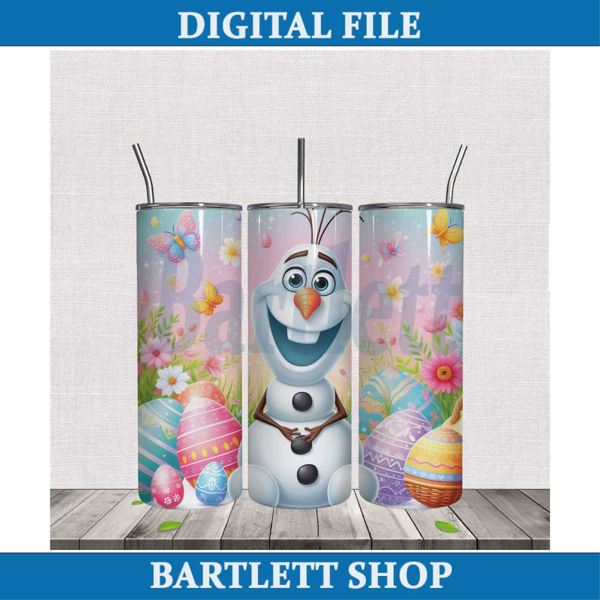 Olaf Frozen Easter Eggs 20oz Tumbler Wrap PNG | Inspire Uplift