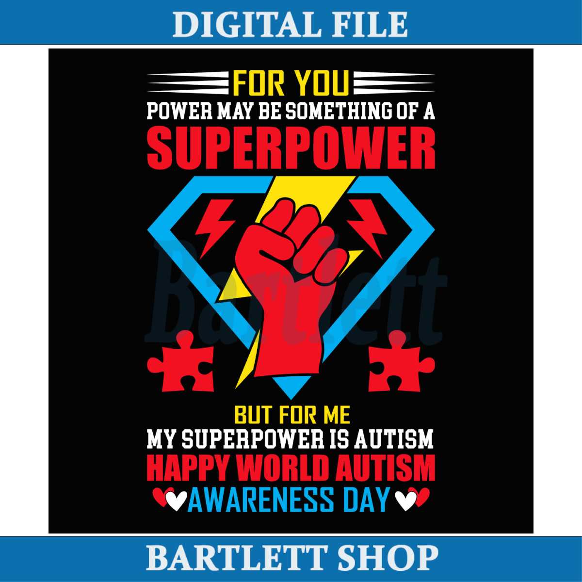 Happy World Autism Day Superman PNG | Inspire Uplift