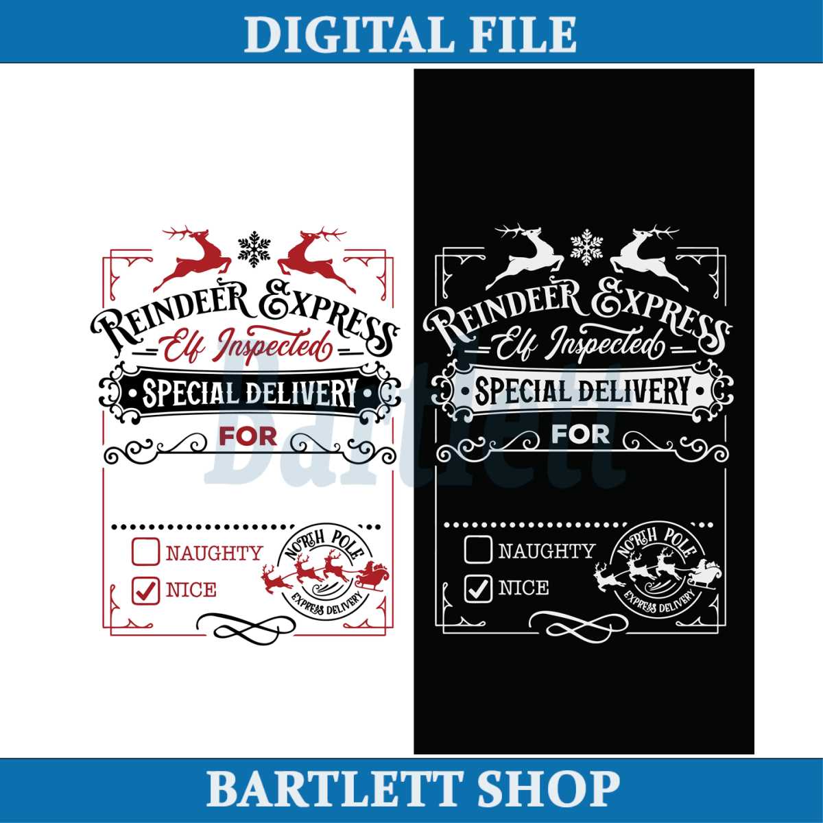 Reindeer express svg, Santa Sack SVG, North Pole express svg | Inspire ...