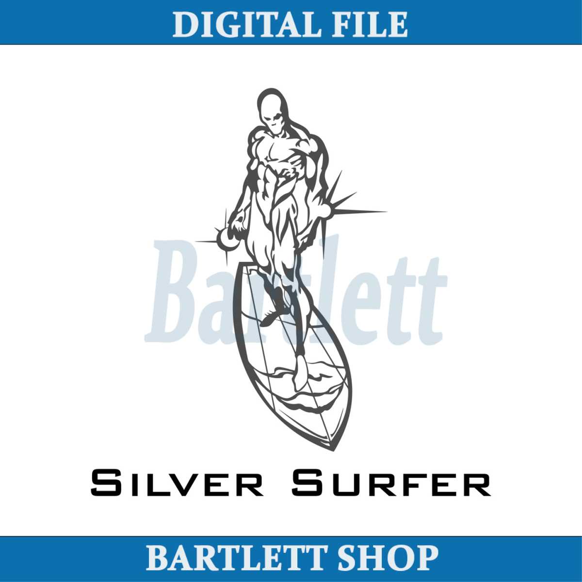 Avengers Superheroes Silver Surfer Logo SVG | Inspire Uplift