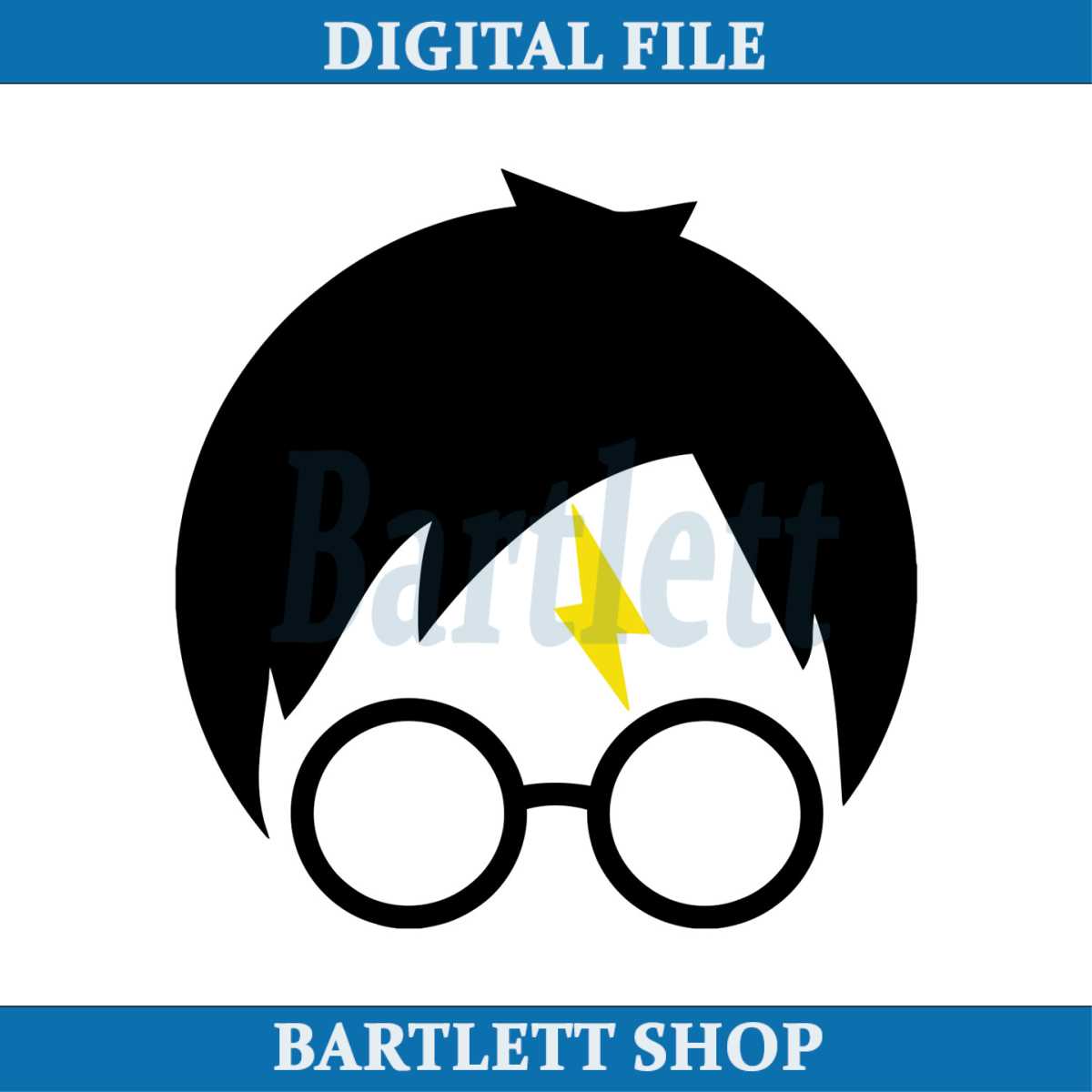 Wizard Boy Harry Potter Head SVG Cut File | Inspire Uplift