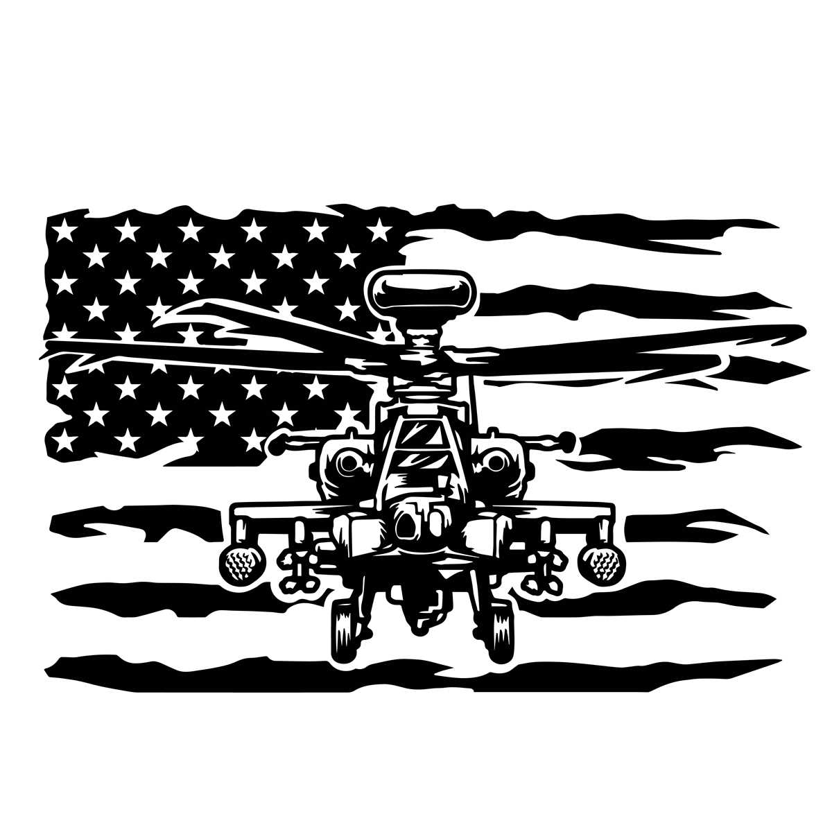 USA Helicopter Flag Svg | Inspire Uplift