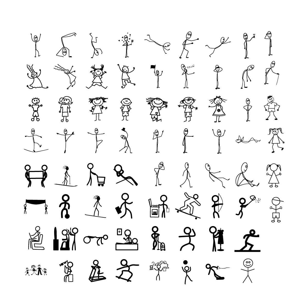 STICK FIGURES SVG Bundle, Stick Family Svg Bundle, Stick Fig | Inspire ...
