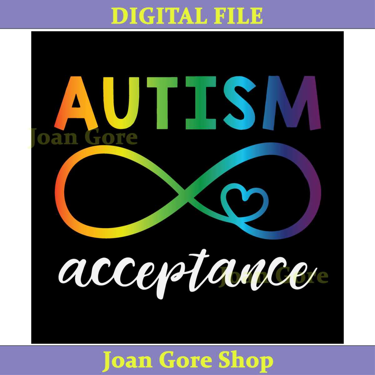 Autism Acceptance Infinity Loop Machine PNG | Inspire Uplift