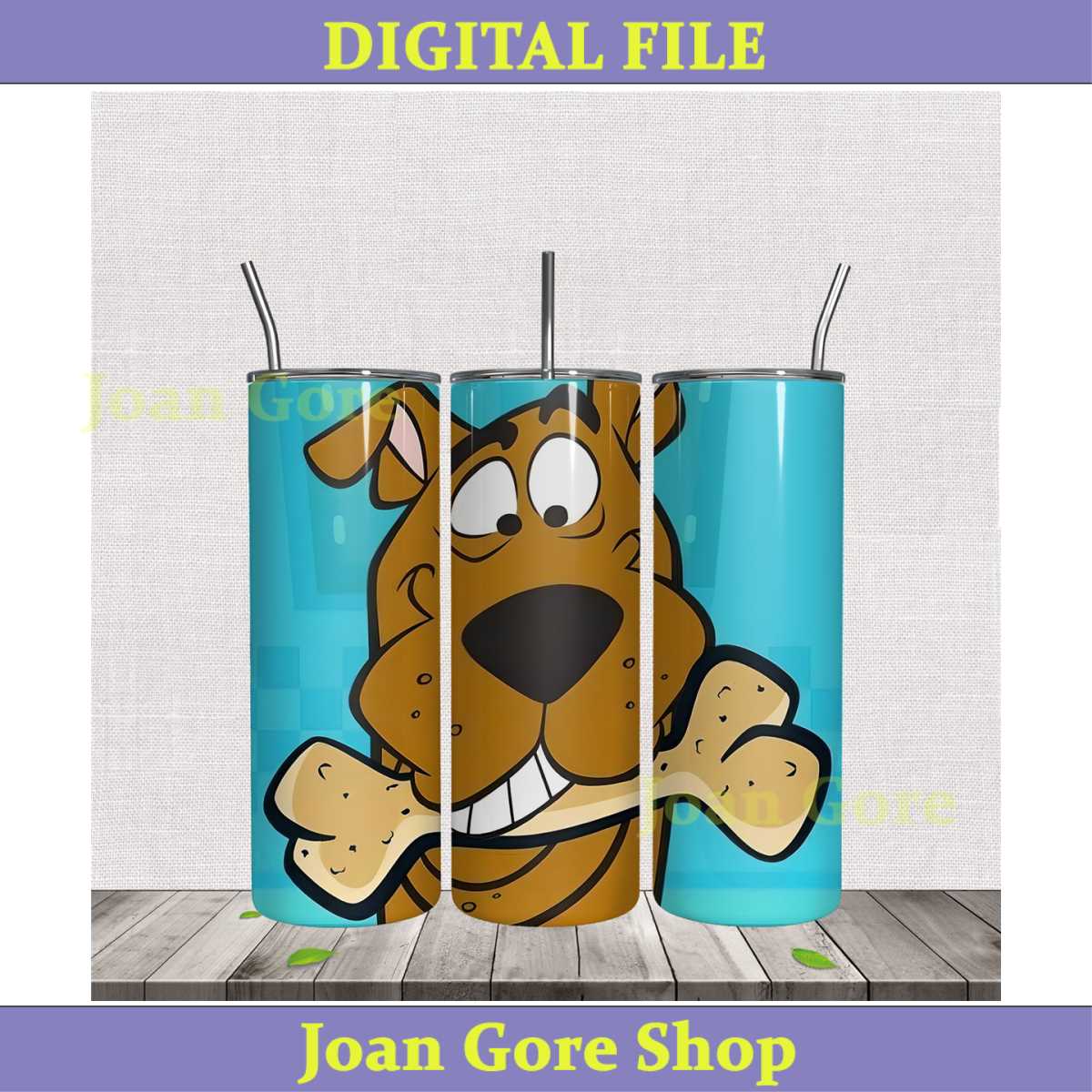Scooby Doo Eating Bone Tumbler Sublimation PNG | Inspire Uplift