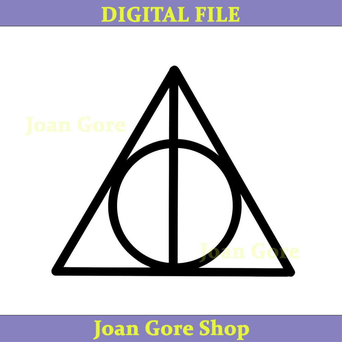 Harry Potter Deathly Hallows Symbol SVG Digital File | Inspire Uplift
