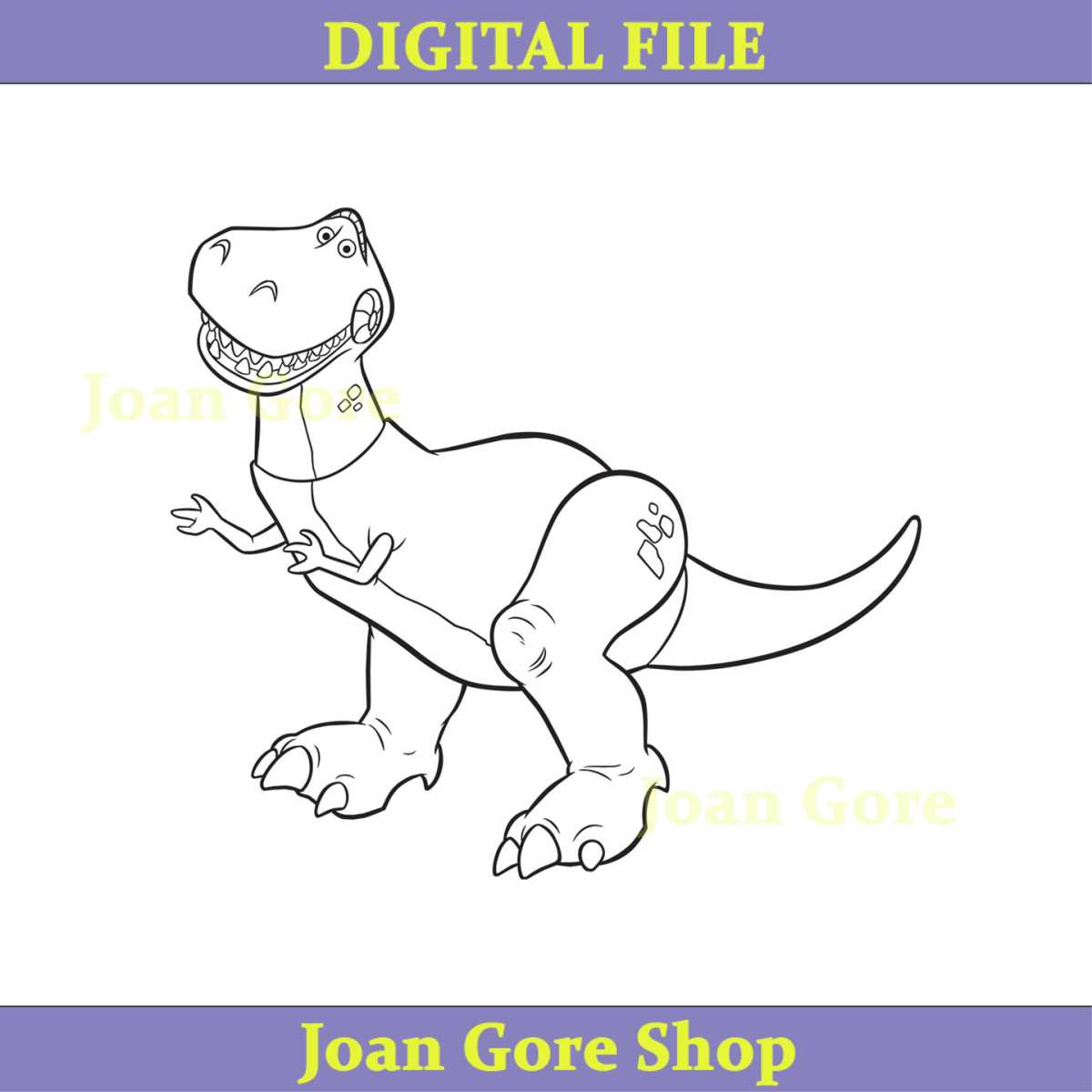 Disney Cartoon Toy Story Character Tyrannosaurus Rex Toy Sil | Inspire ...