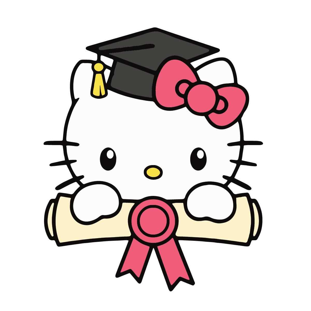 Graduate Hello Kitty Svg, Senior Svg, School Svg, Kawaii Svg | Inspire ...
