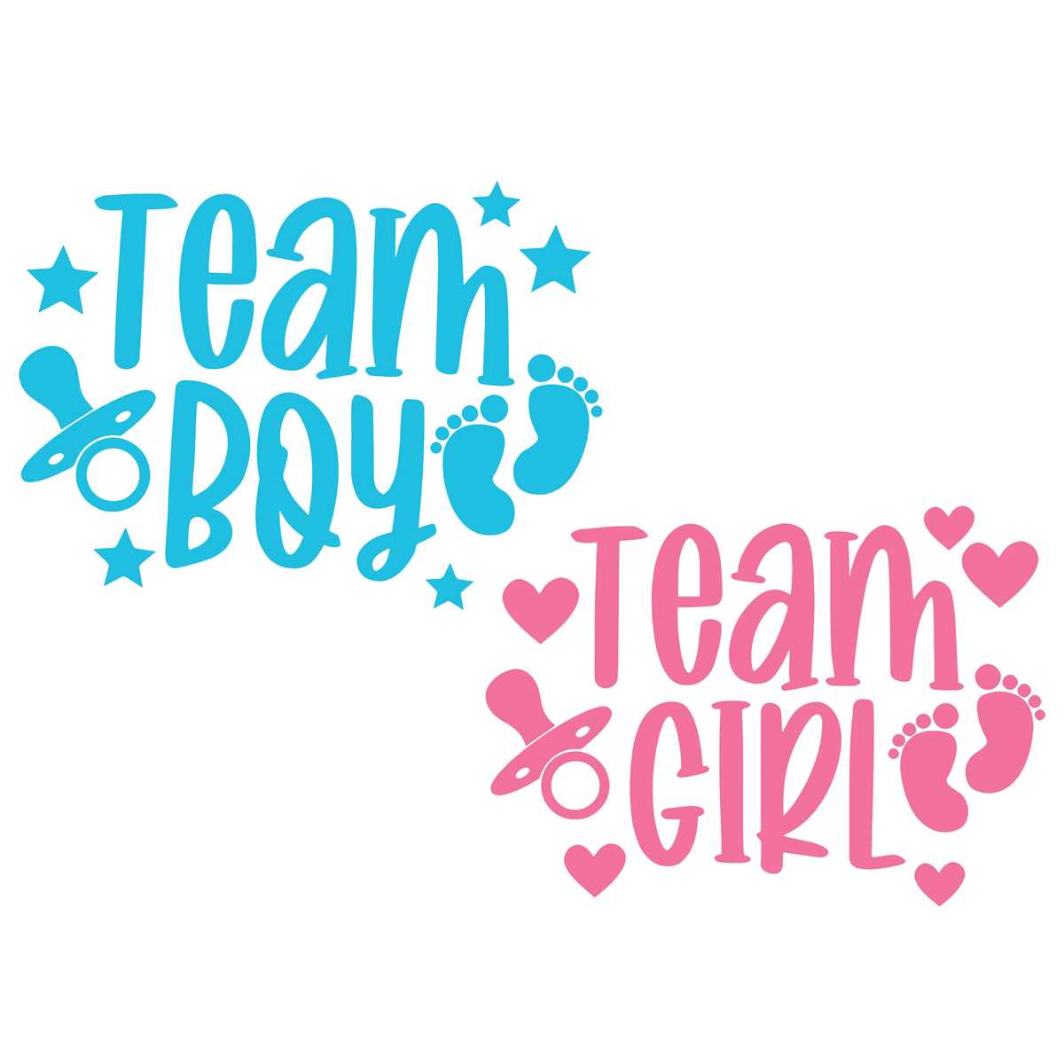 Team Girl SVG, Team Boy SVG, Gender Reveal SVG, Baby Feet sv | Inspire ...