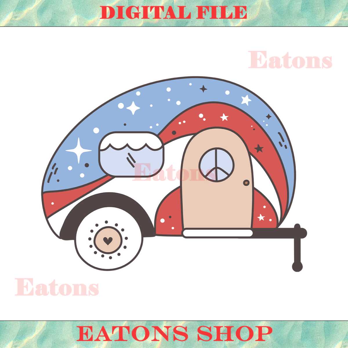 Caravan Camper 4th Of July Patriotic Day SVG | Inspire Uplift