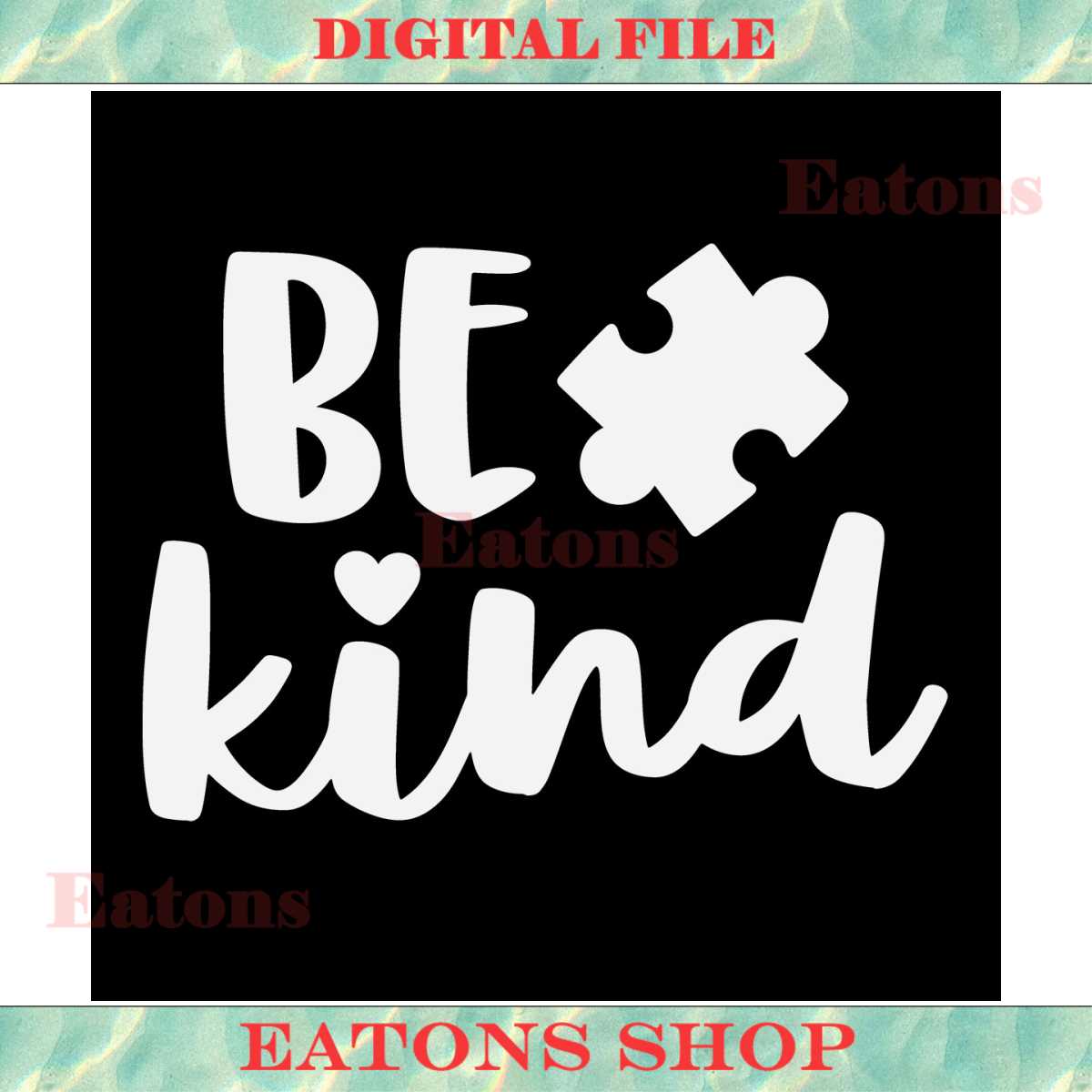 Autism Awareness Be Kind Simple Design PNG - Inspire Uplift