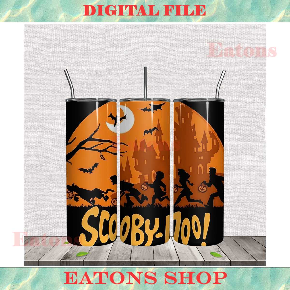 Scooby Doo Halloween Tumbler Sublimation PNG | Inspire Uplift