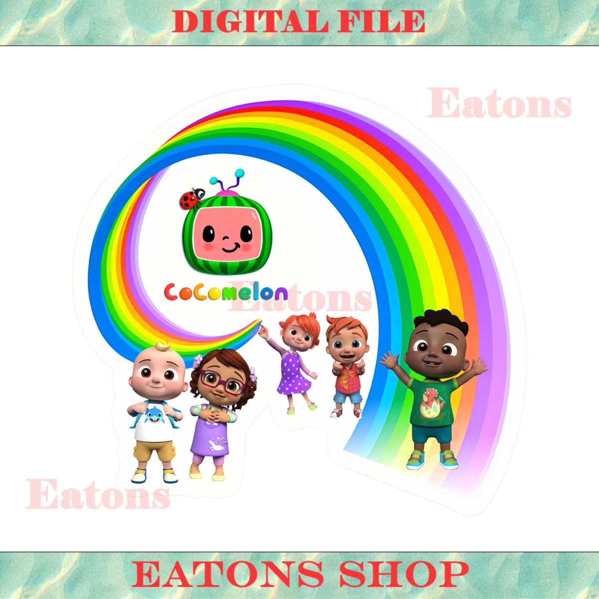 Sticker Ready Cocomelon And Friends Rainbow Png | Inspire Uplift