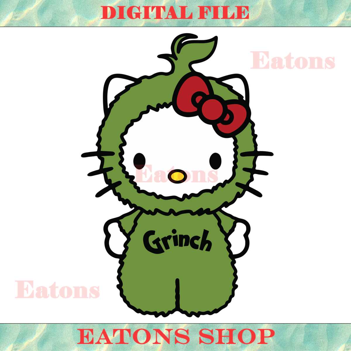 Hello Kitty Grinch SVG, The Grinch SVG, Hello Kitty SVG, Chr - Inspire ...