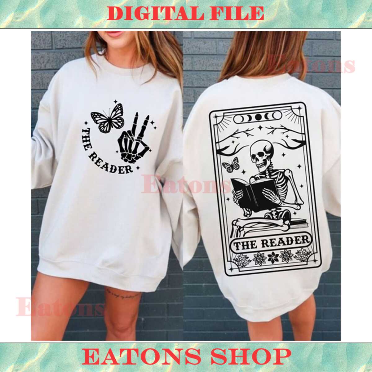 The reader tarot card SVG, Skeleton reading svg, The reader | Inspire ...