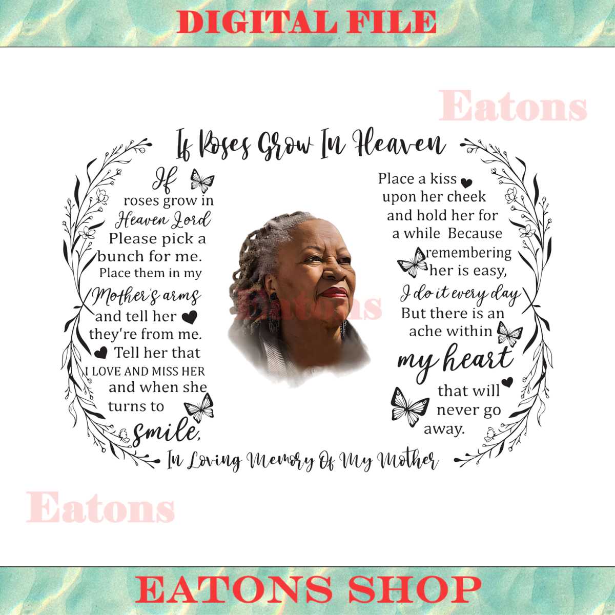 Memorial Svg File For Loss Of Mother, Mom Memorial Svg Files - Inspire ...