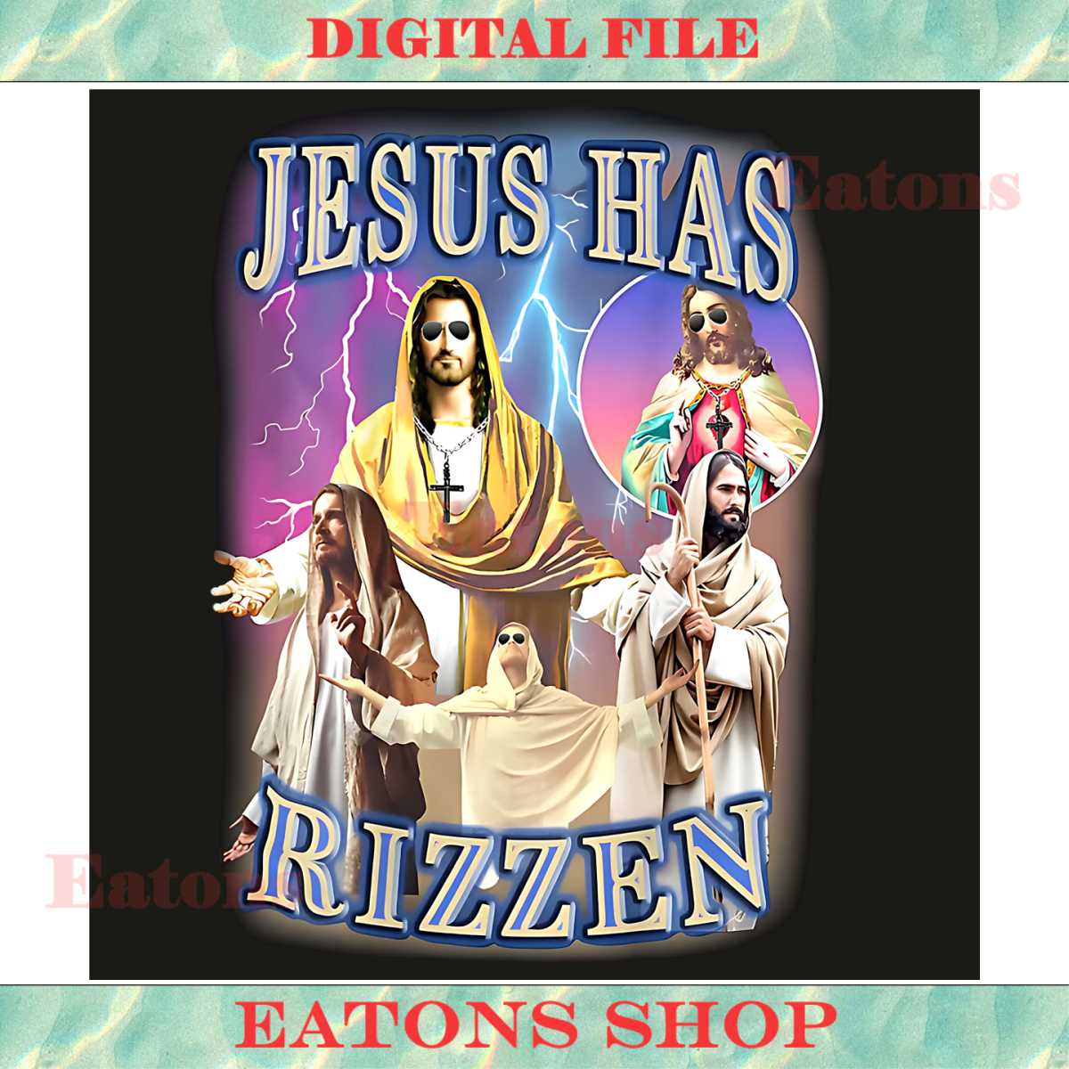 Jesus Has Rizzen PNG, Vintage God Christian Png, He Is Rizze - Inspire ...