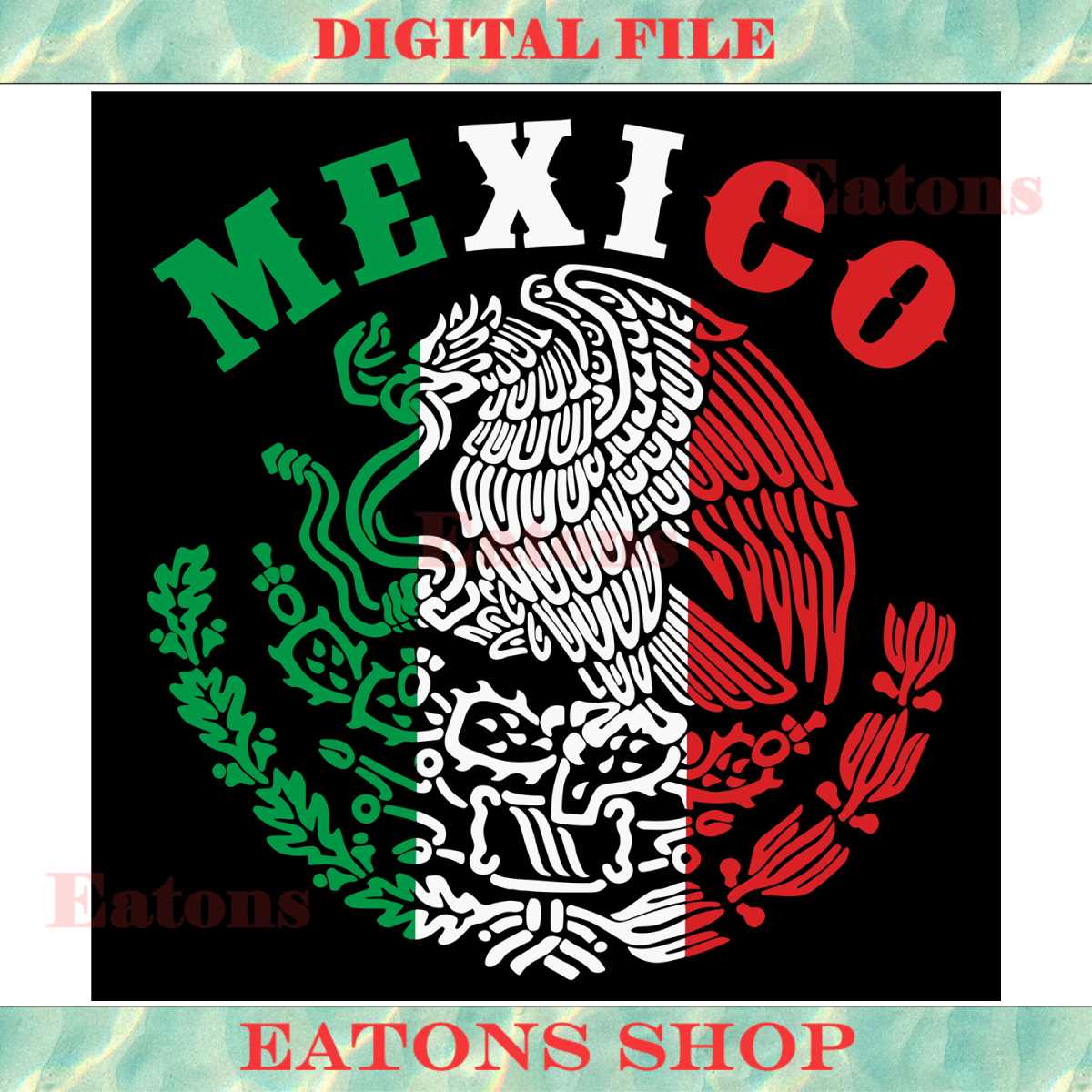 Mexico Coat of Arms Svg, Mexican Eagle Svg, Mexico Flag Svg, | Inspire Uplift