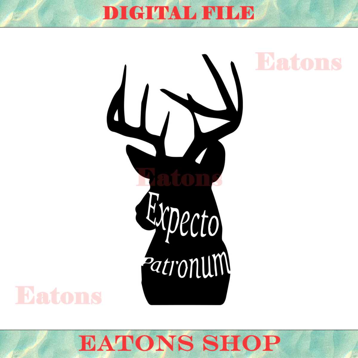 Expecto Patronum Moose Harry Potter Movie SVG Silhouette Vec | Inspire ...