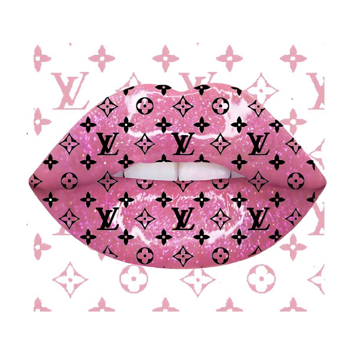 Louis Vuitton Pink Lips Logo Sublimation Png | Inspire Uplift