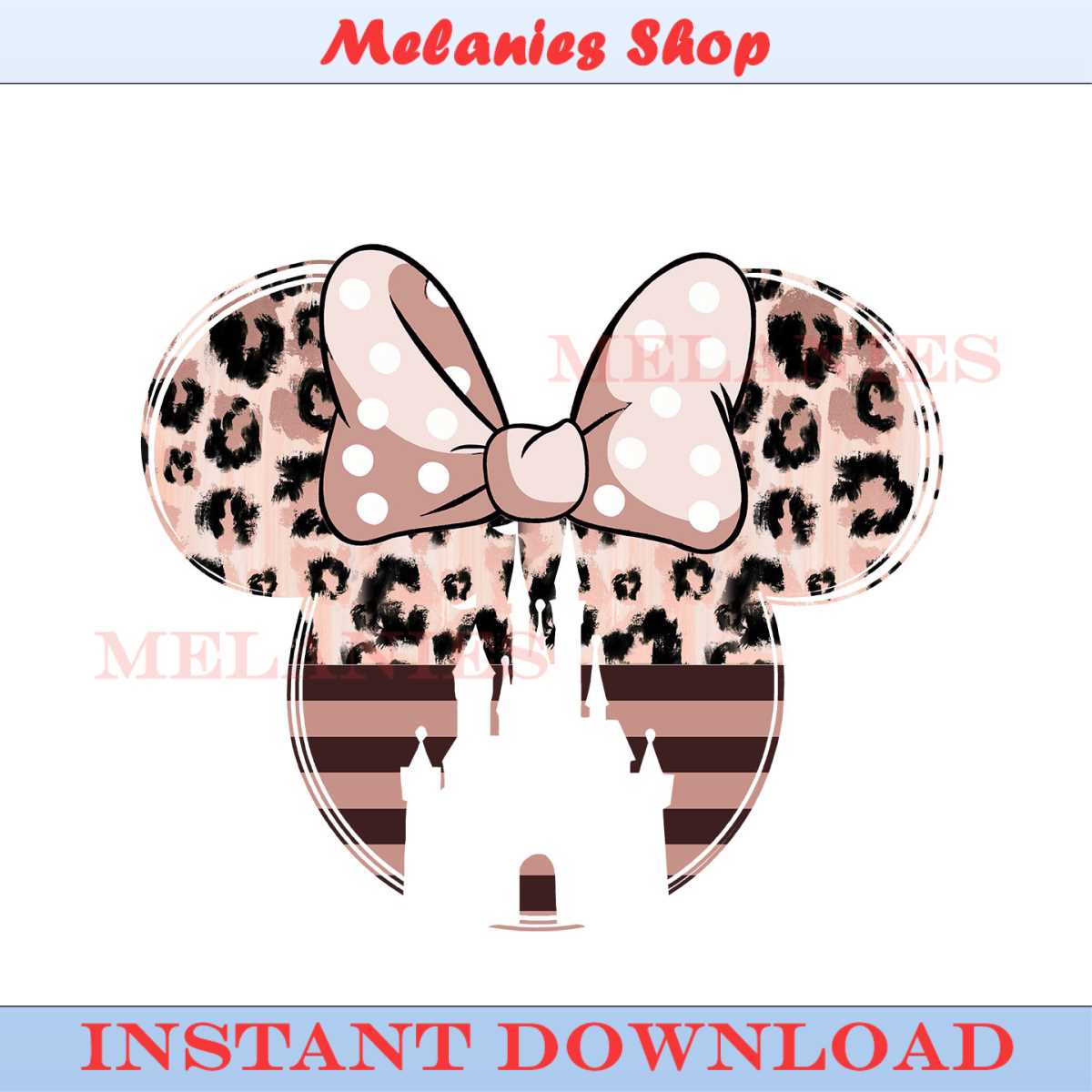 Leopard Minnie Head Disney Castle PNG | Inspire Uplift