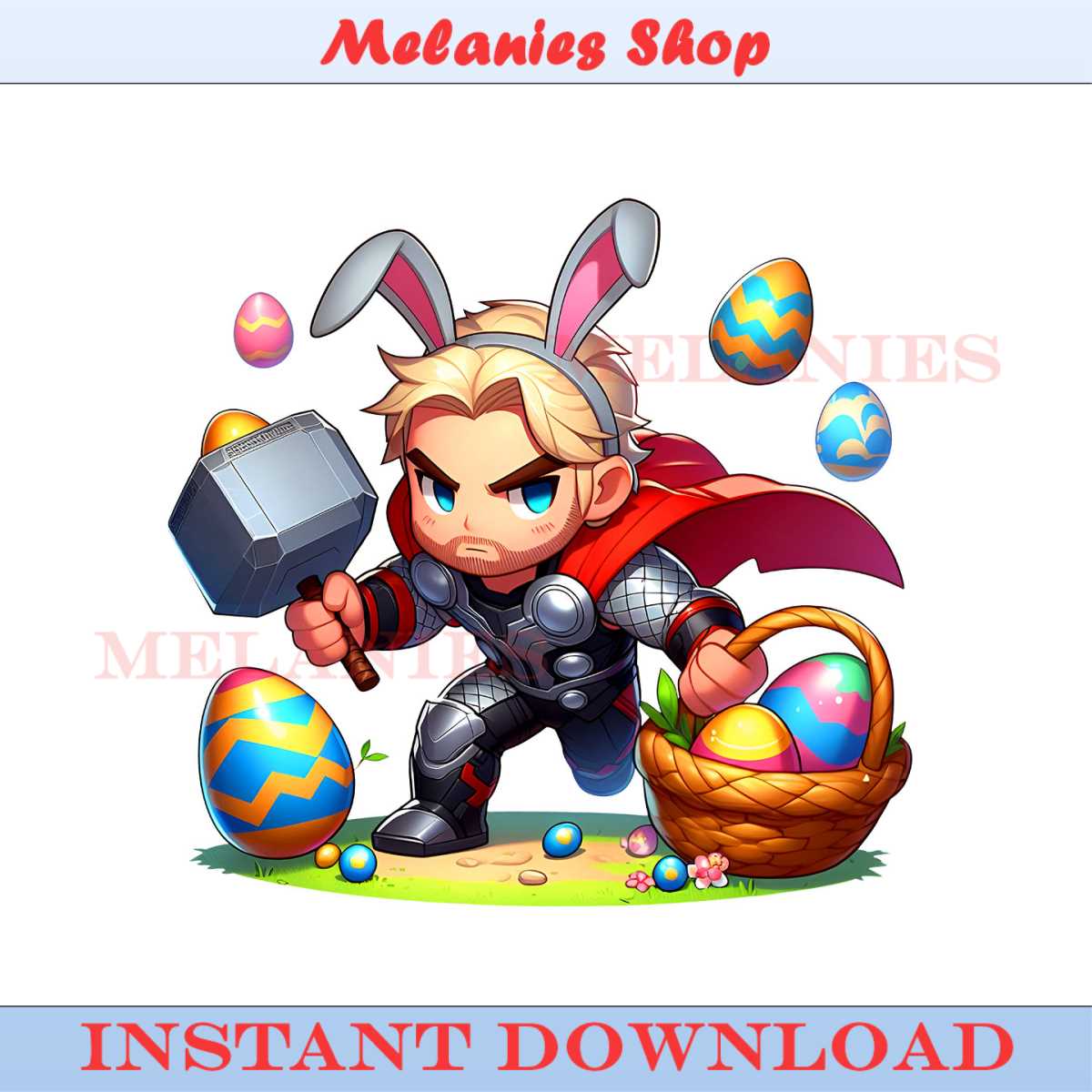 Baby Thor Bunny Happy Easter Day Png | Inspire Uplift