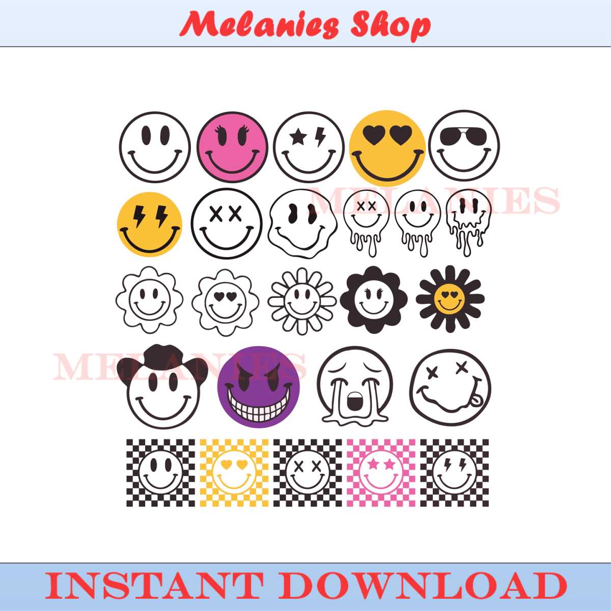 Smiley face svg, smiley svg, drippy smiley svg, melting smil | Inspire ...